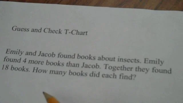 Guess and Check T-Chart on Vimeo