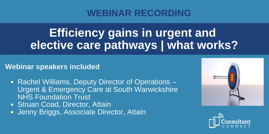 Webinar Recording: Efficiency gains in urgent and elective care ...