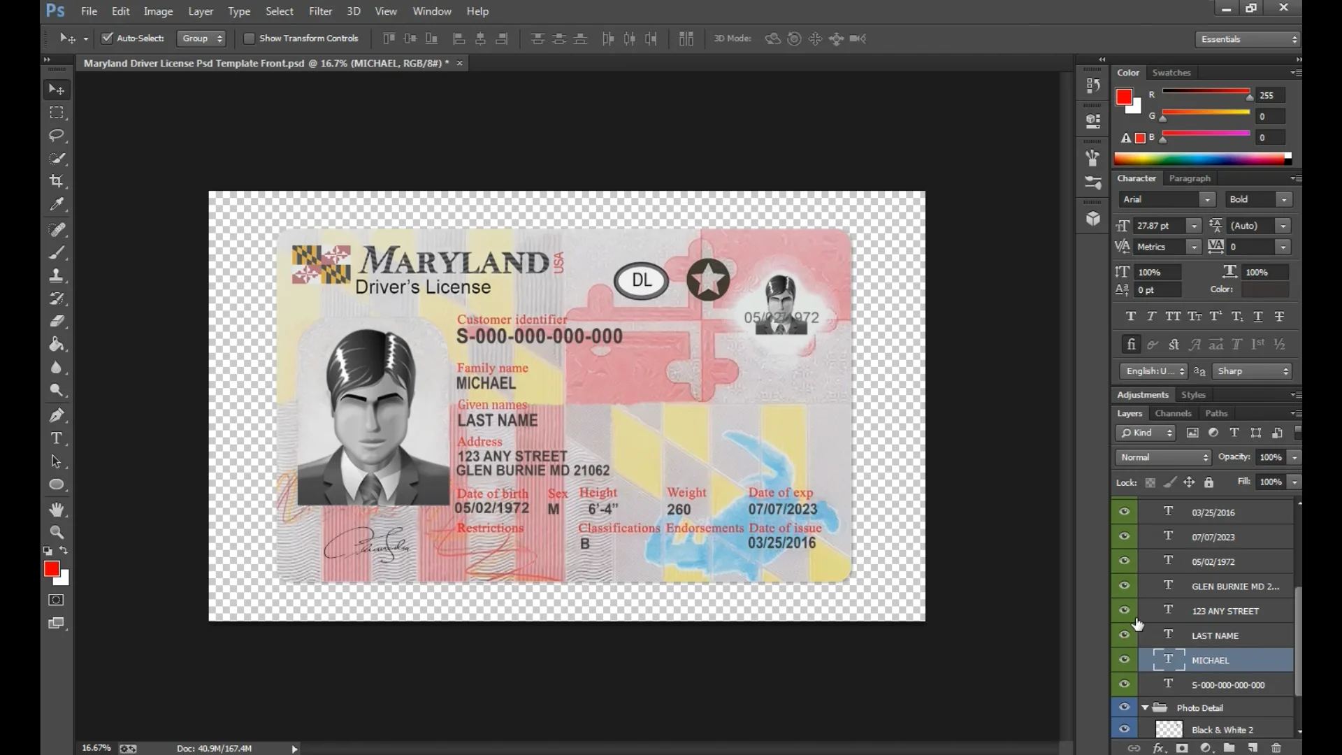 Maryland Driver License PSD Template Editing [MD Updated 2021].mp4