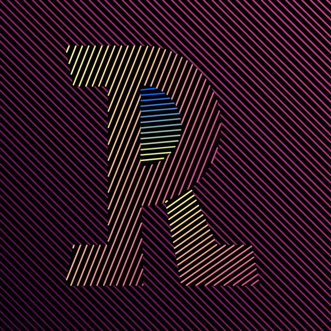 Stripped Typo - Letter R v01 on Vimeo
