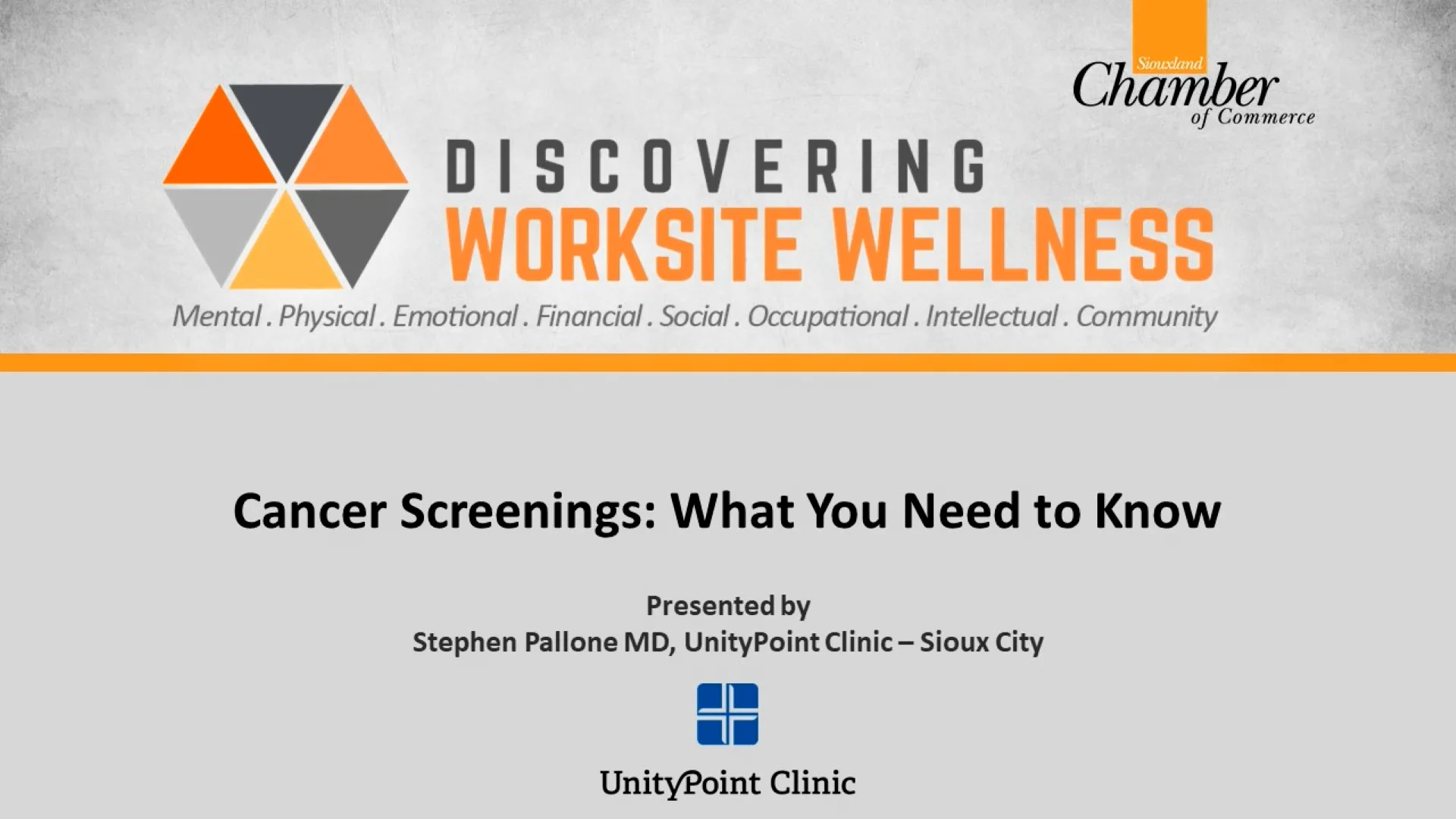 Discovering Worksite Wellness March Edition - Stephen Pallone MD UnityPoint