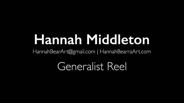 Hannah Middleton Generalist Reel on Vimeo