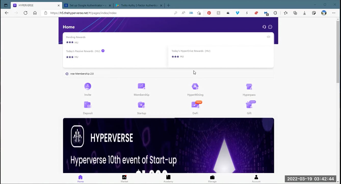 Set your Authenticator in HyperVerse on Vimeo