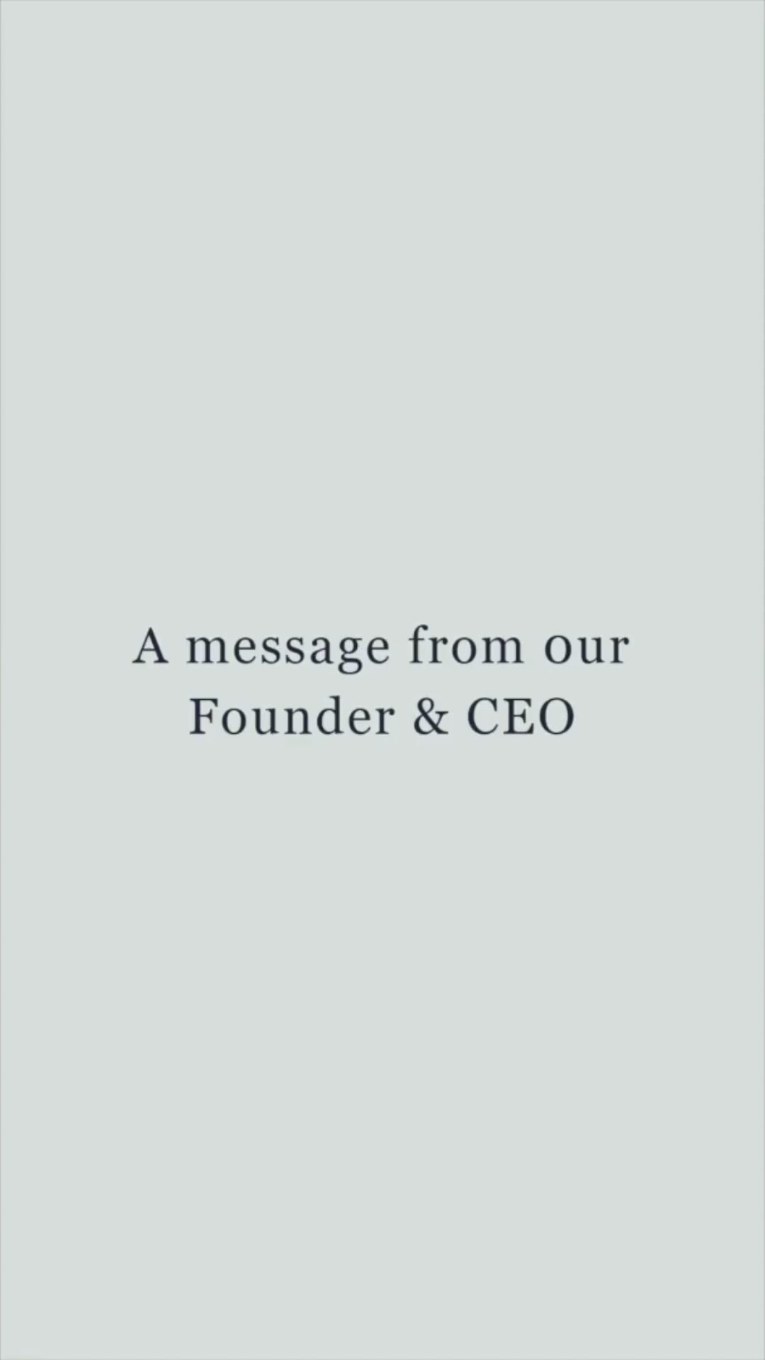An important message from our Founder & CEO on Vimeo