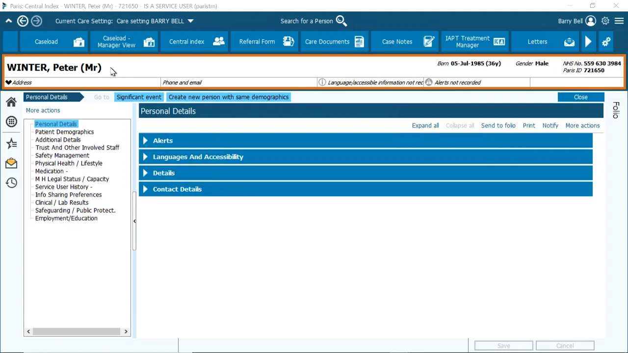IAPT 7.1 - Allocate from the actions taken section of the referral form