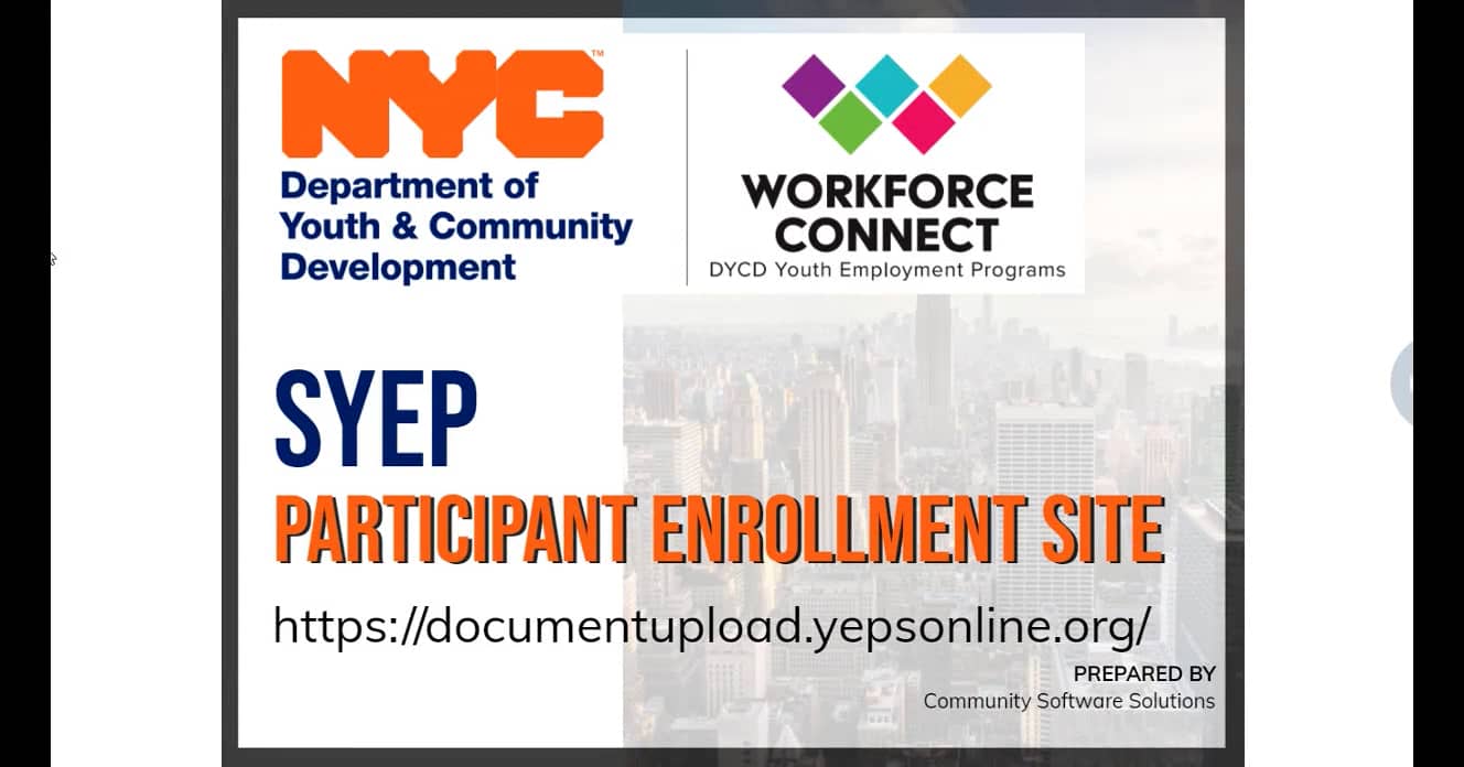 SYEP Participant Enrollment Site on Vimeo