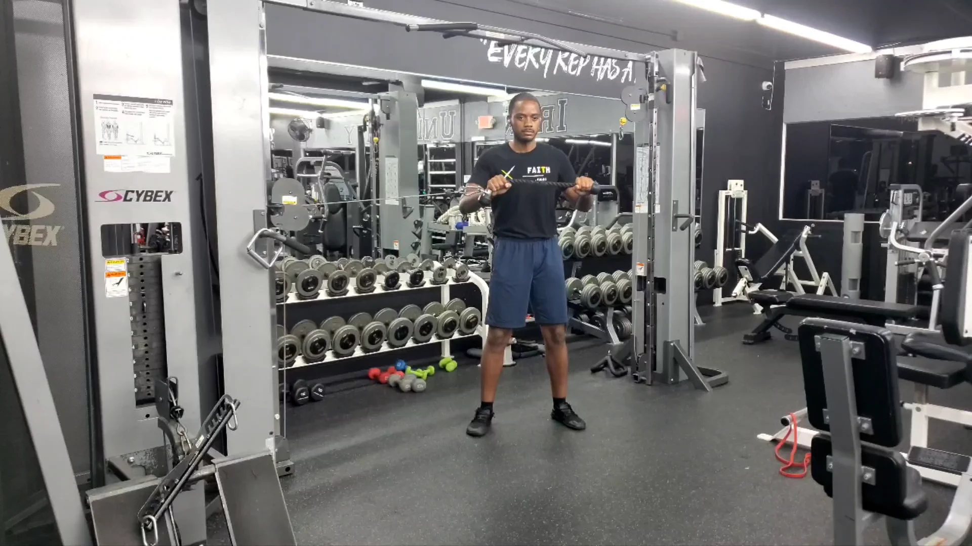 Standing Anti Rotation Rope Cable Press on Vimeo