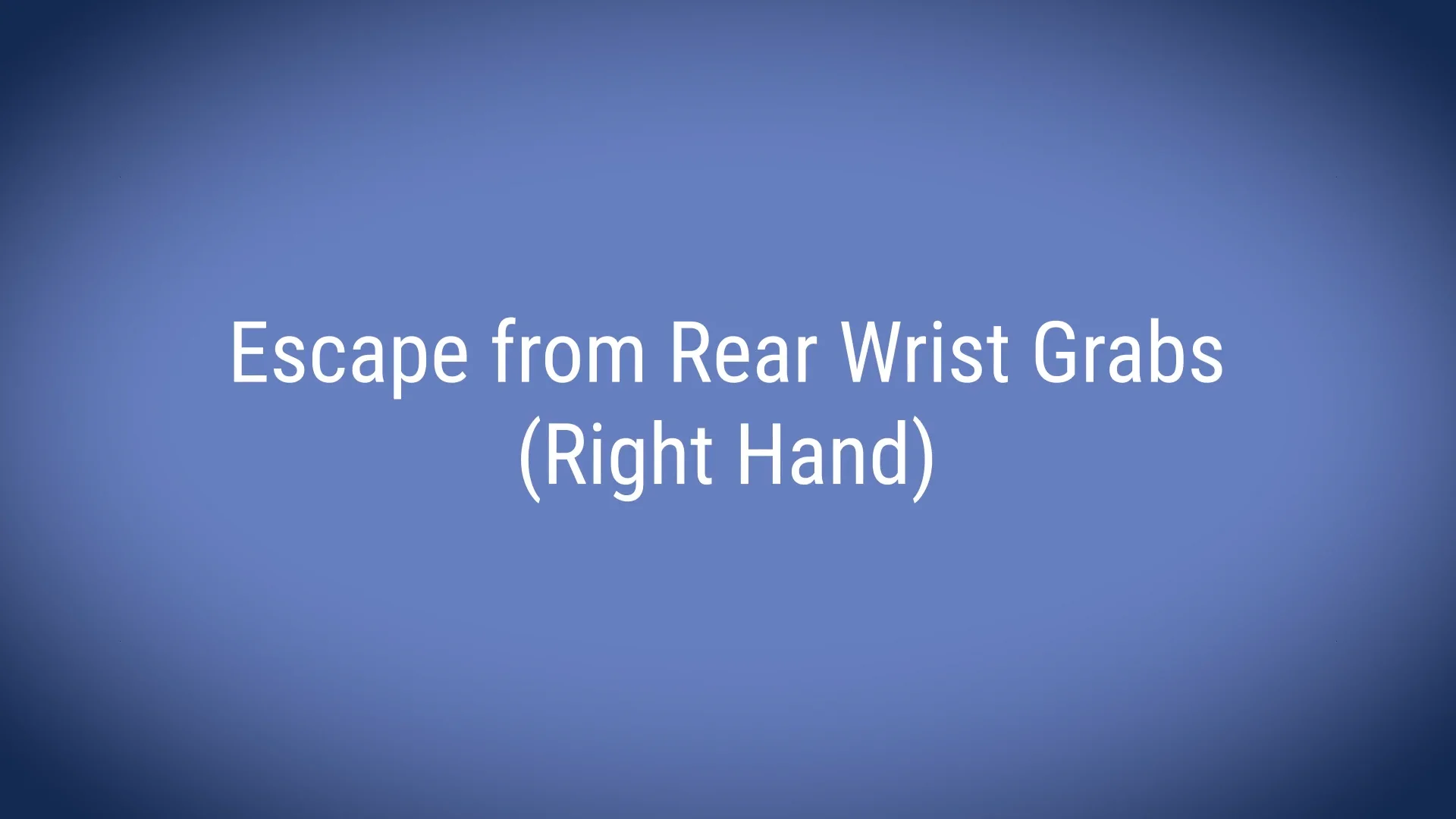 Escape from Rear Wrist Grabs (Right Hand) - L on Vimeo