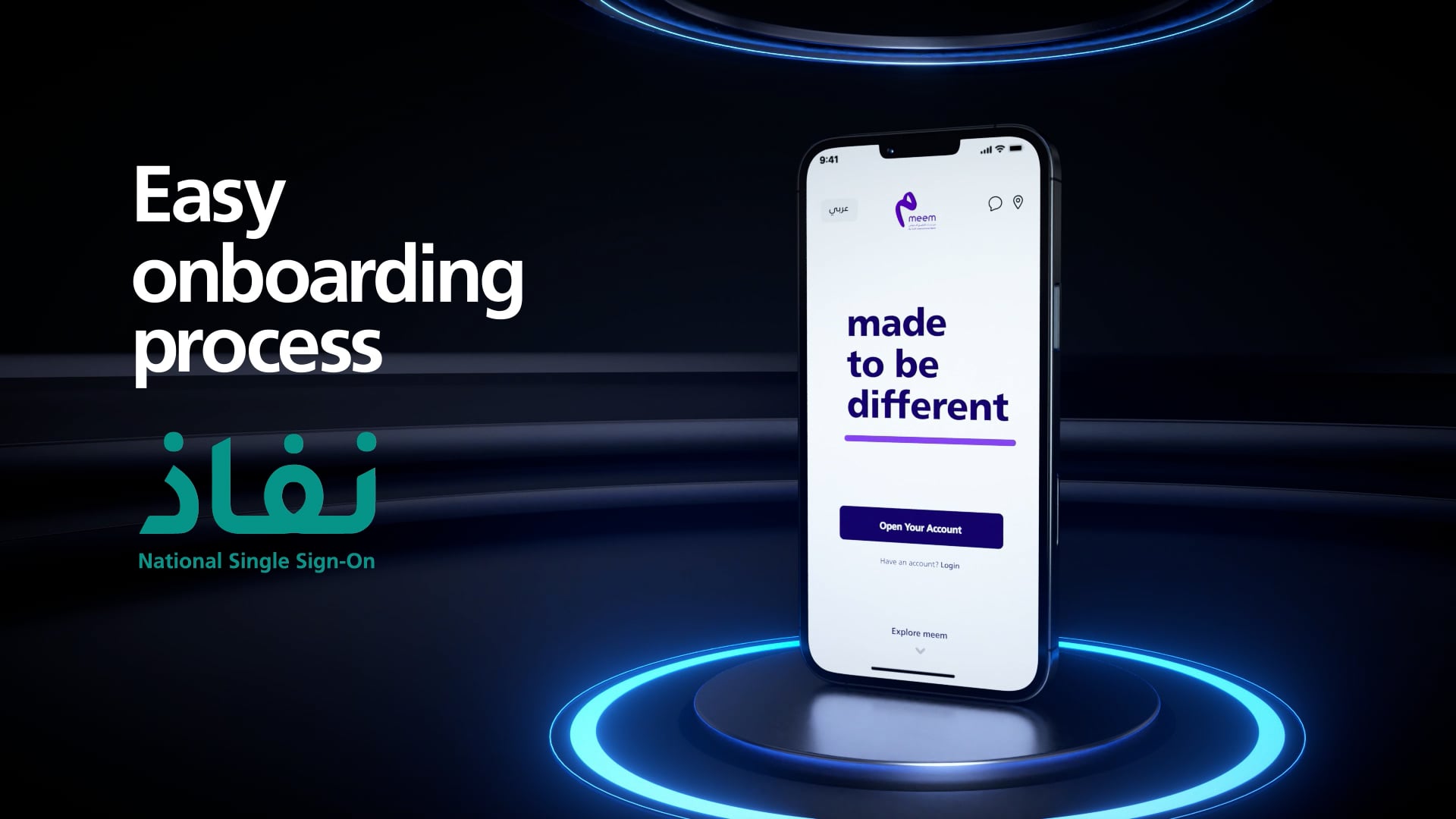 Meem Digital Bank KSA _ Mobile App on Vimeo