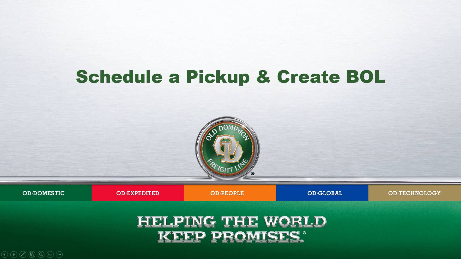 Your ODFL.com | Schedule Pickup, Create BOL, Track Shipment on Vimeo