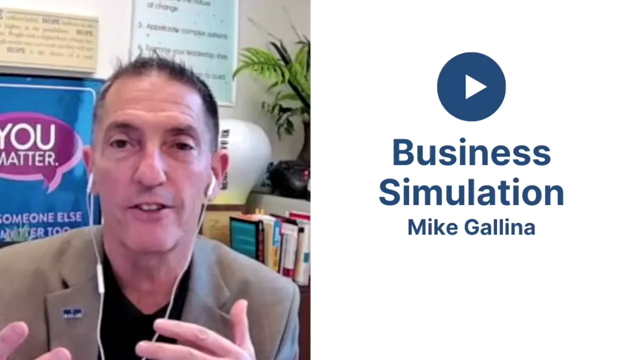 Mike Gallina business simulation on Vimeo