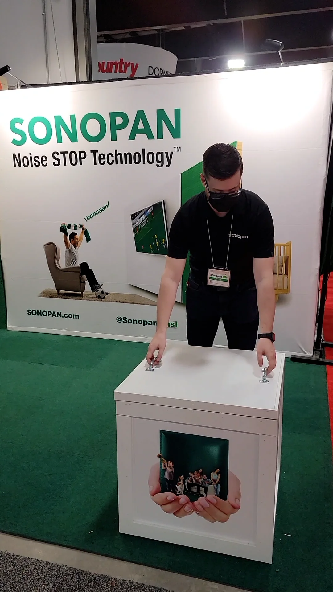 SONOpan Soundproofing Demo from live show in Ottawa Ontario on Vimeo