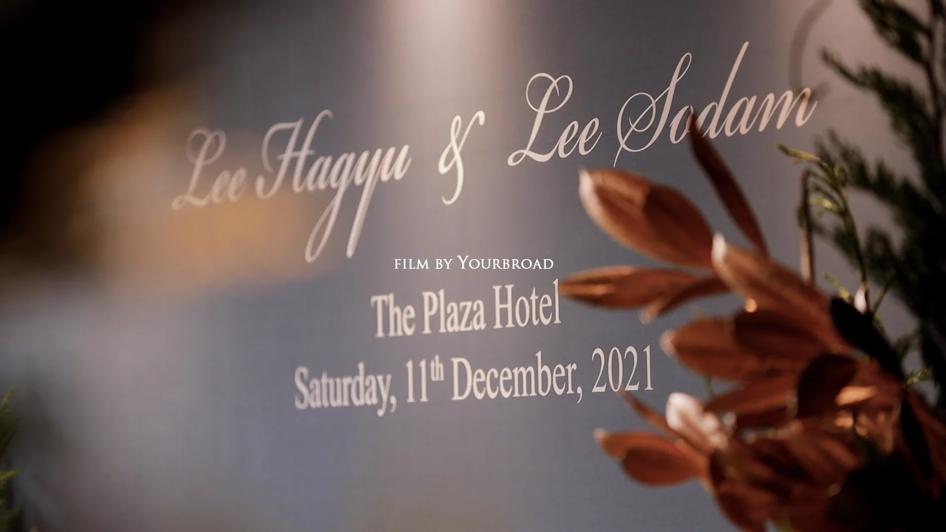 Hagyu Lee & Sodam Lee Wedding Highlight. Plaza Hotel on Vimeo