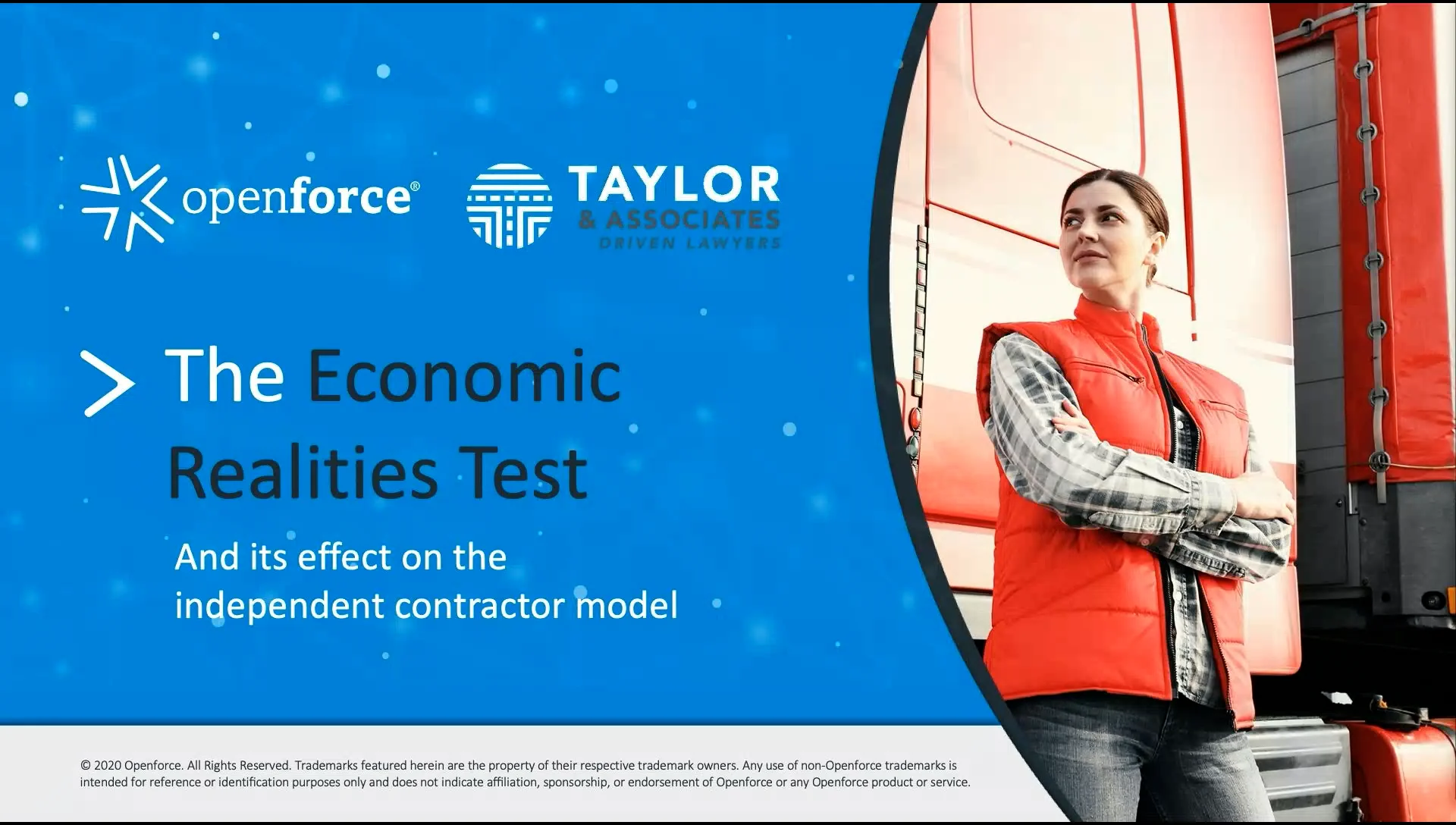 The Economics Realities Test and its effect on the independent ...