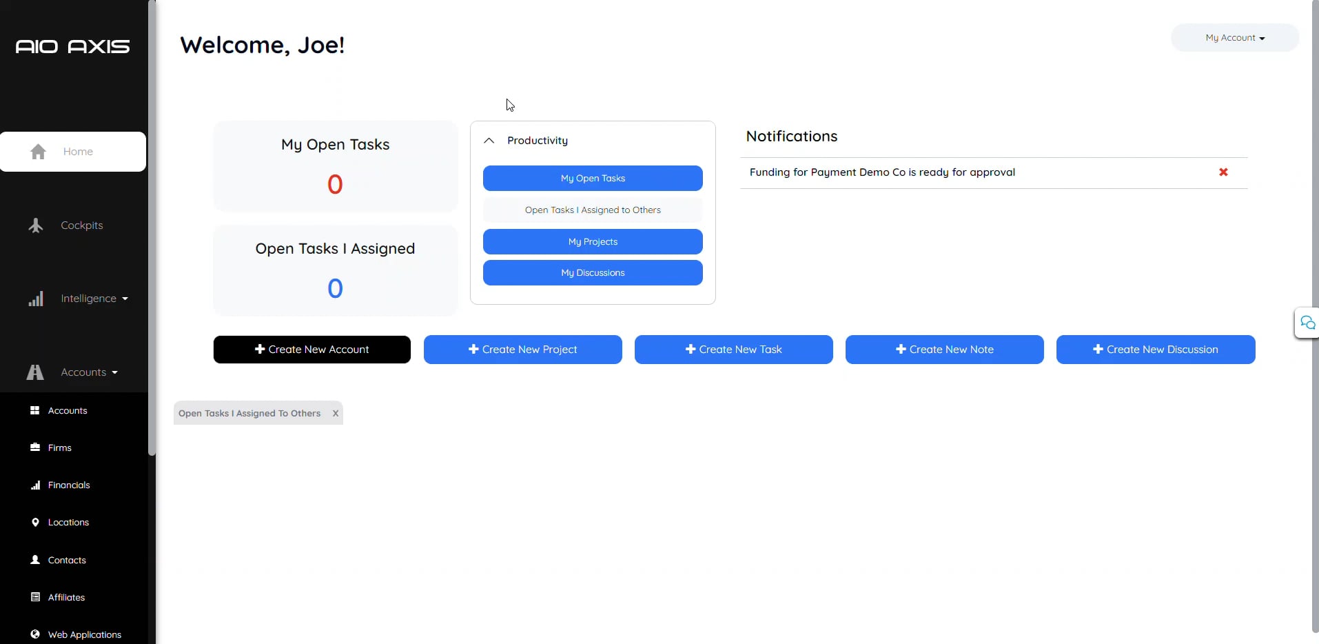 AIO Axis Customer Portal Functionality on Vimeo