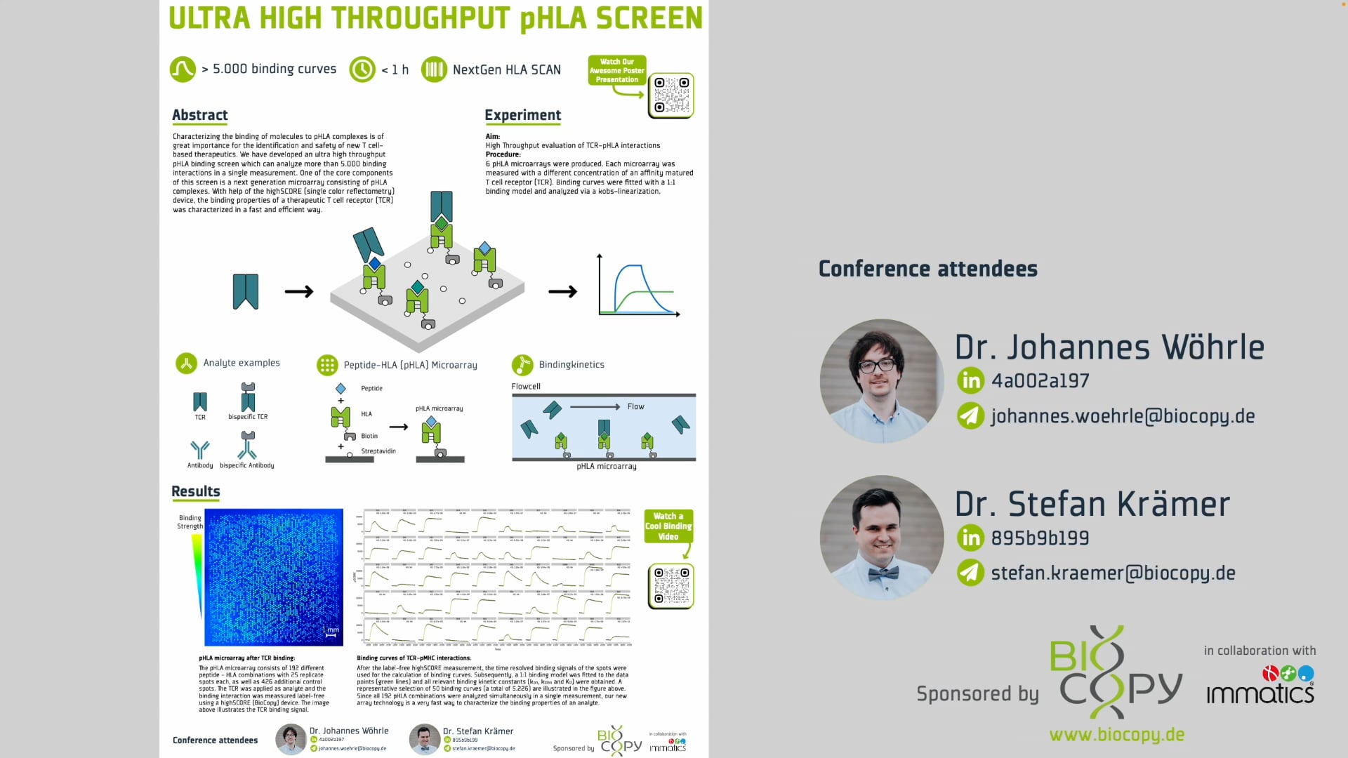 Poster Presentation - Ultra High Throughput pHLA Screen on Vimeo