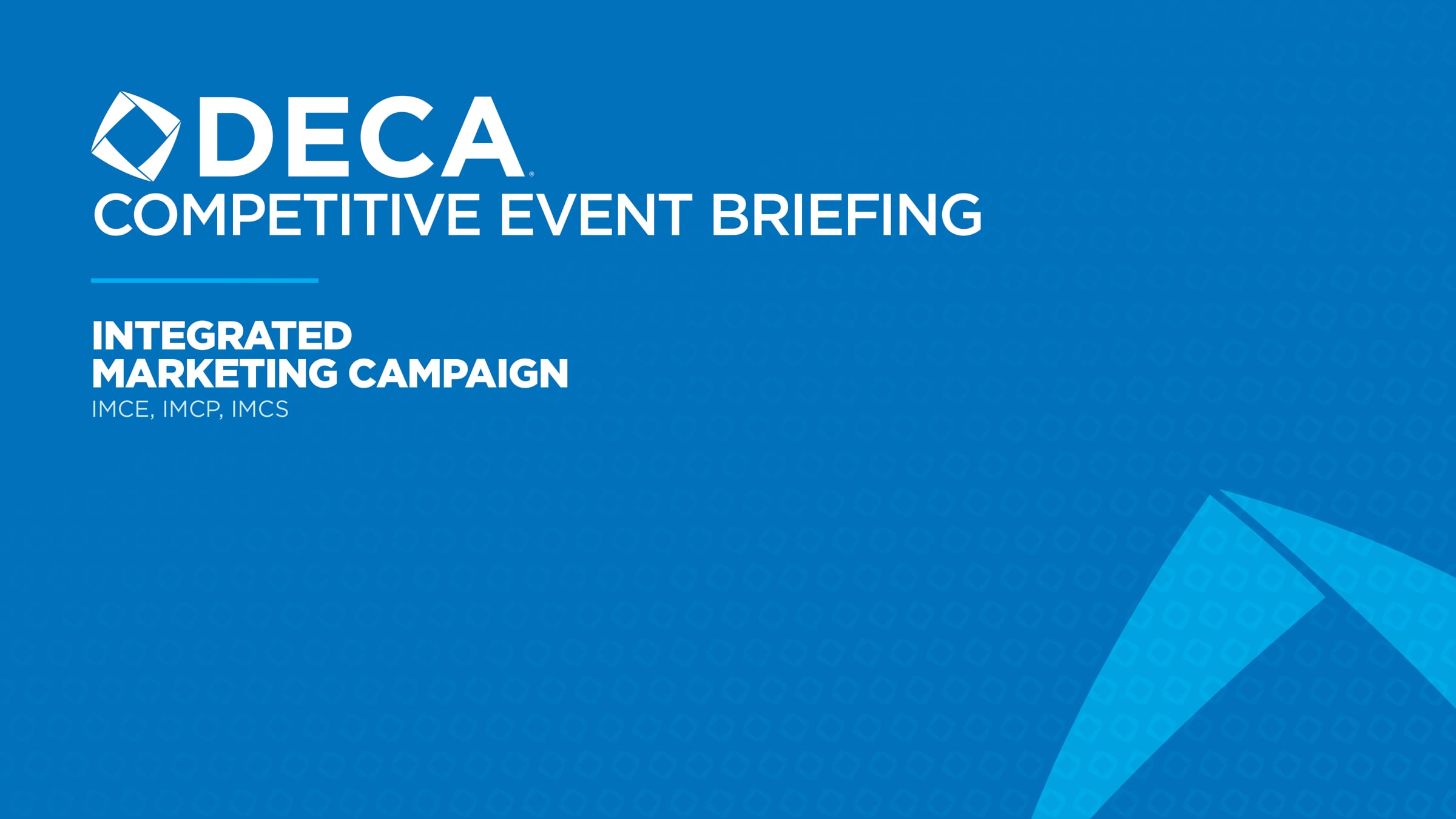 ICDC 2024 Briefing | Integrated Marketing Campaign Events