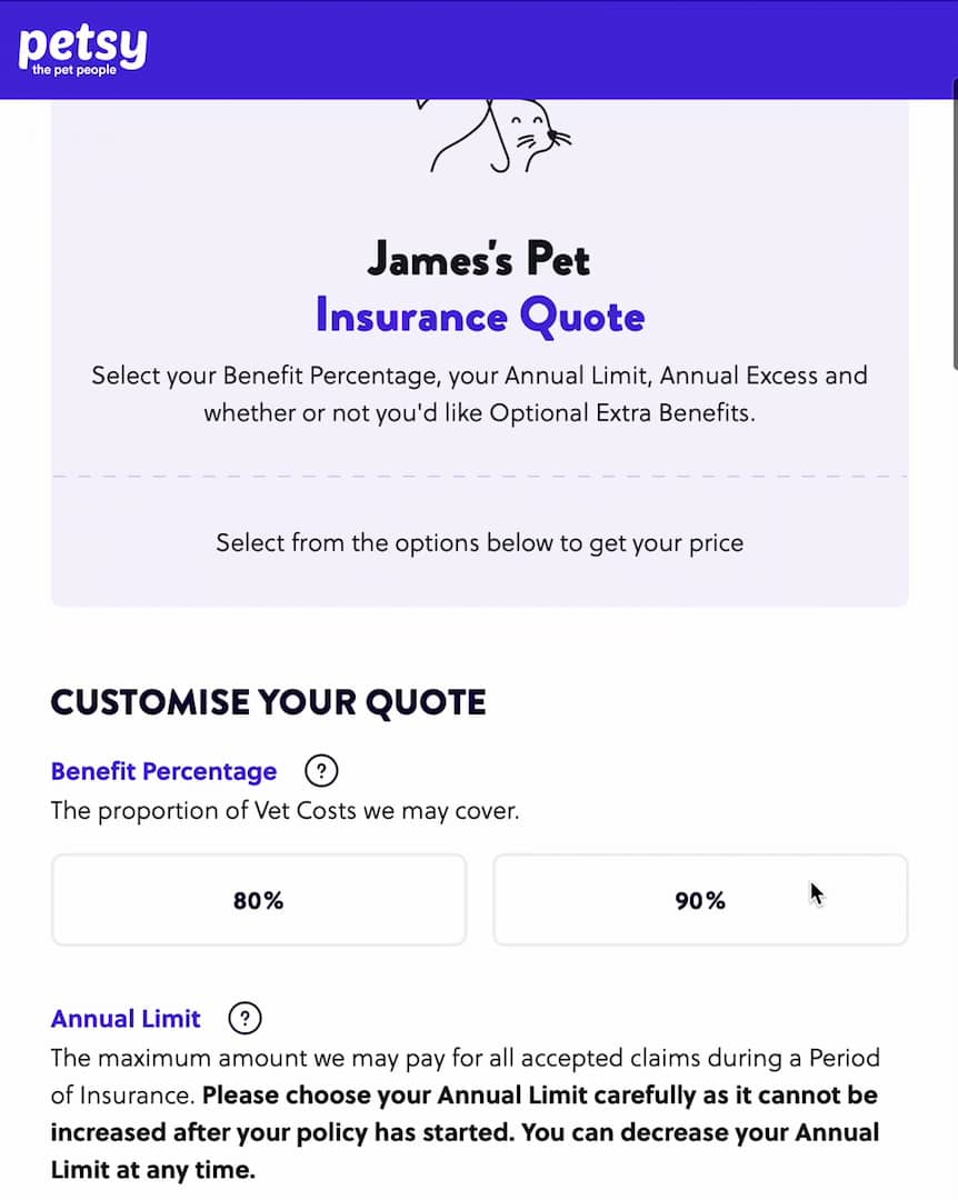 Pet Insurance Quote, Compare plans for dogs & cats Petsy Australia - 25 ...