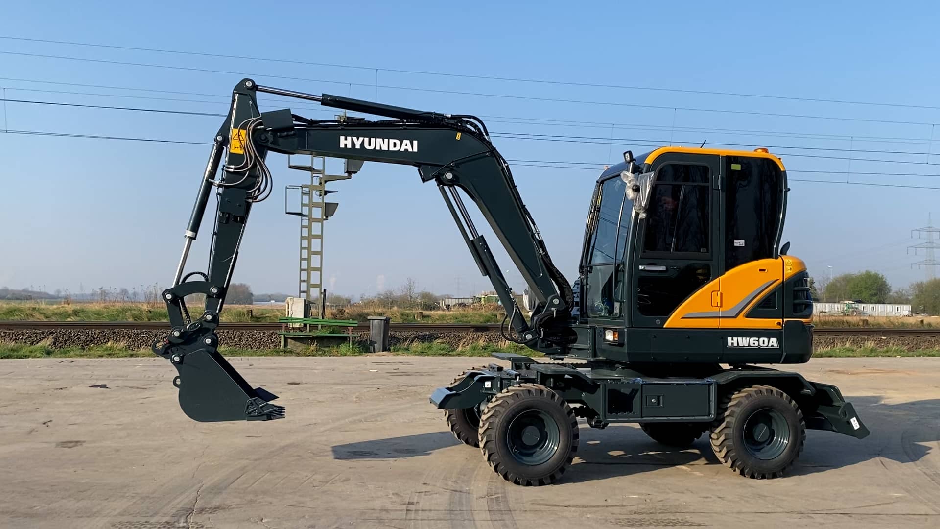 Hyundai HW60A Wheeled Excavator on Vimeo