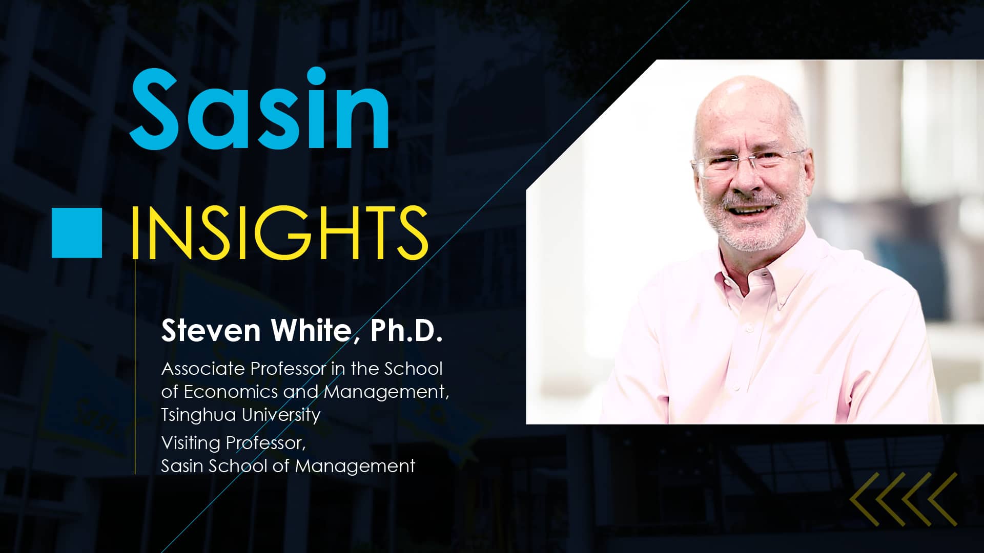 Sasin Insights with Steven White, Ph.D. on Vimeo
