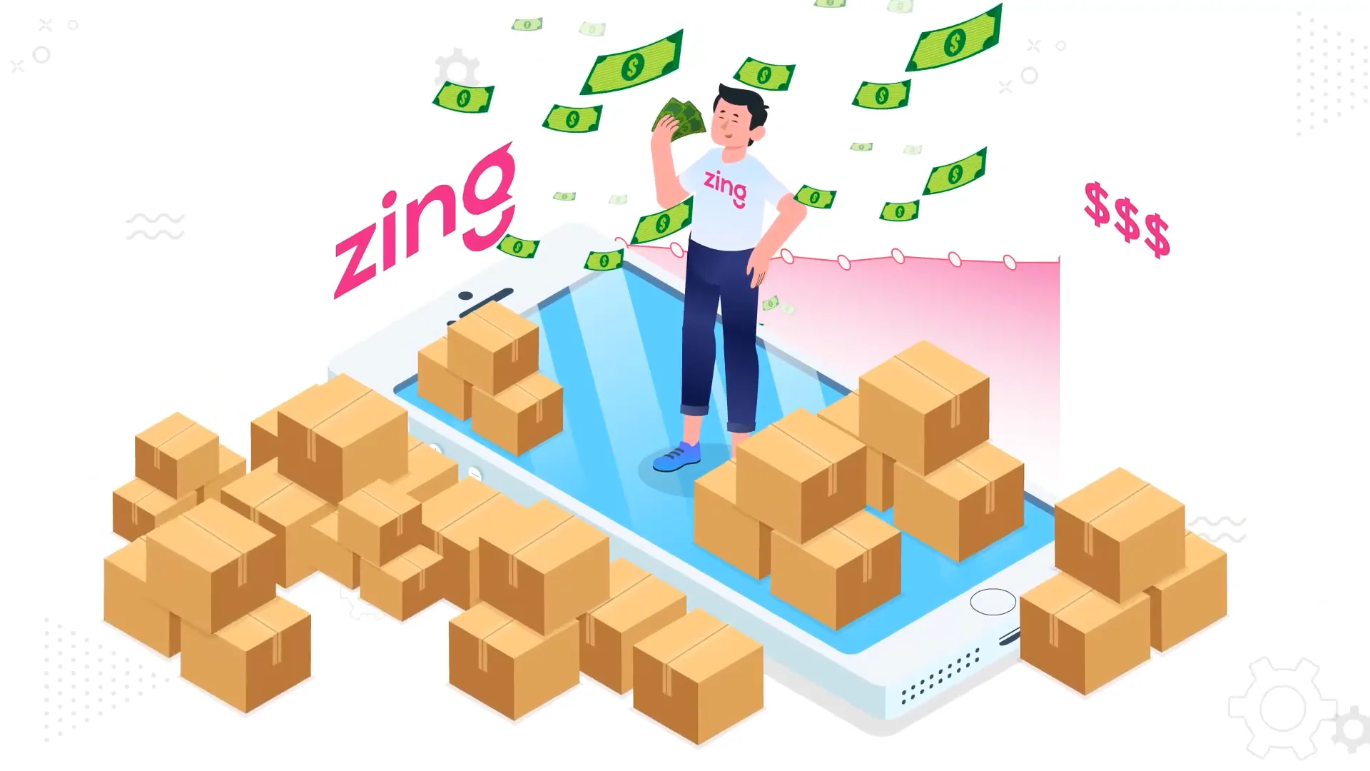 Zing | Isometric Explainer Video Animation | Animated Shipping Service ...