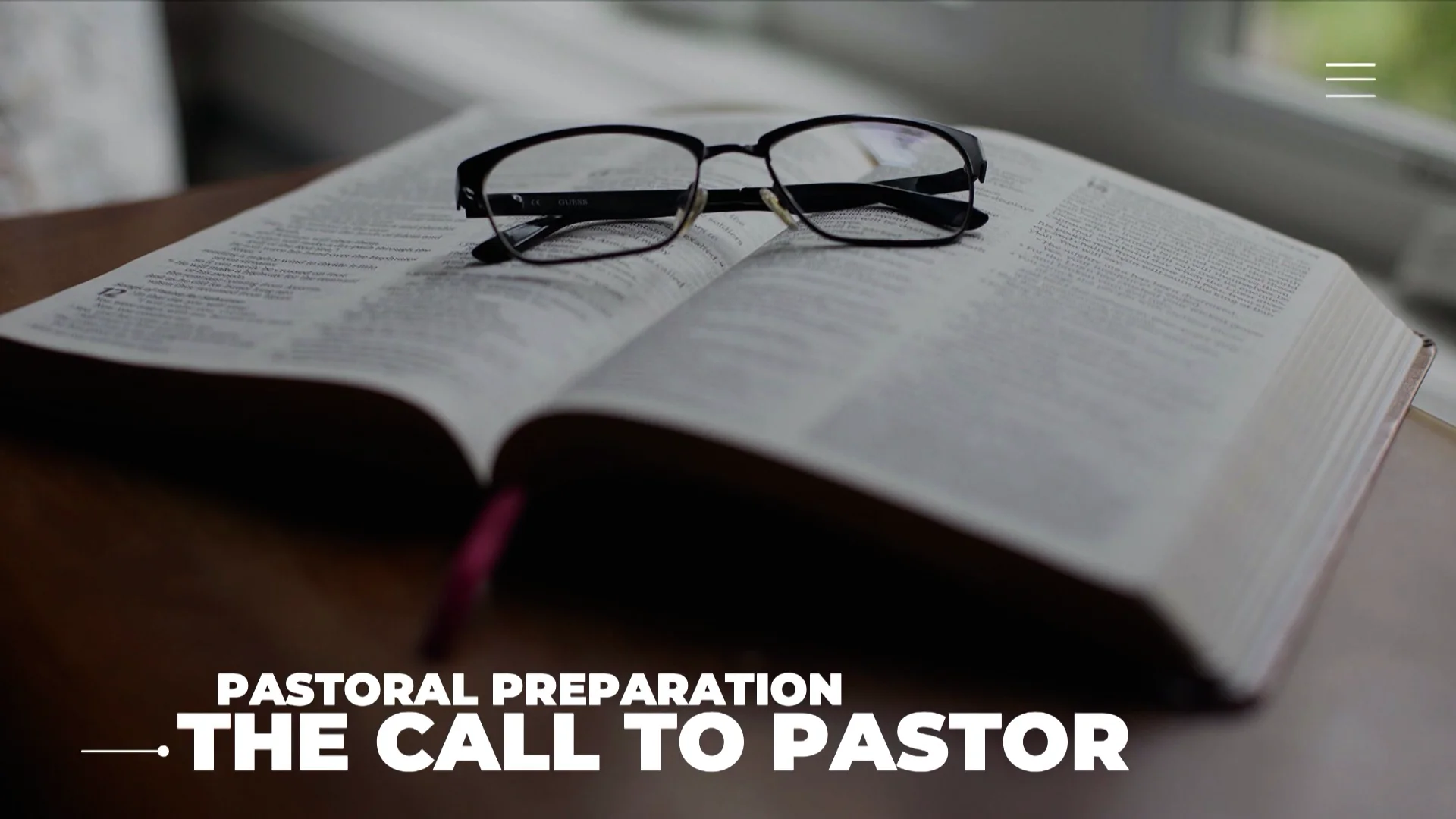 Preparation for Pastoral Ministry, Part 01 The Call of Pastor on Vimeo