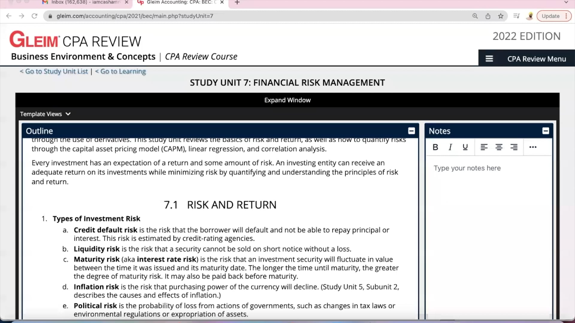 US CPA BEC STUDY UNIT 7 Full Lecture on Vimeo