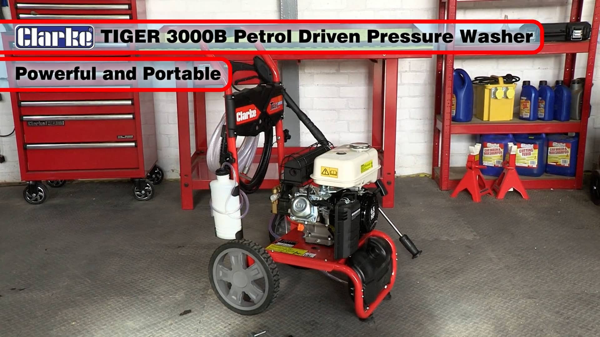 Clarke Tiger 3000B Petrol Pressure Washer - 050412212 on Vimeo