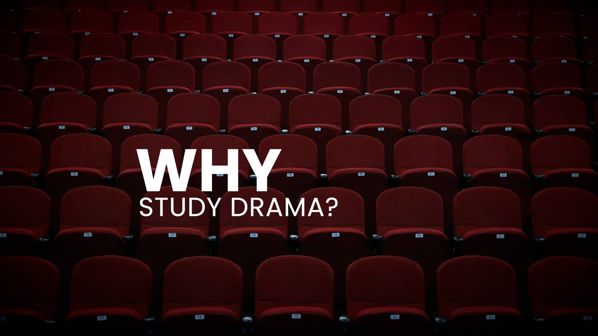 Why Study Drama - Student Voice on Vimeo