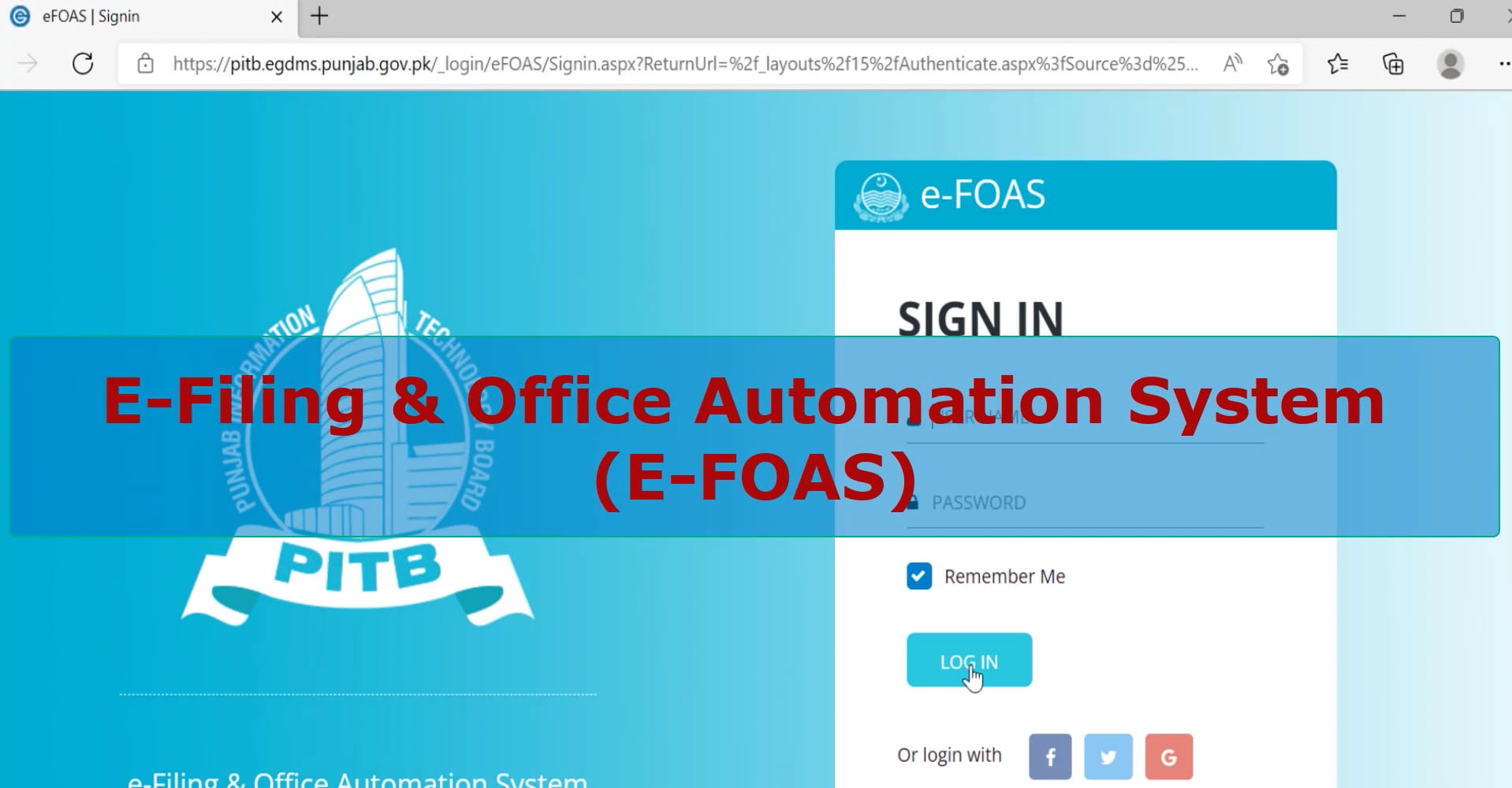 E-FOAS Dashboard Tutorial
