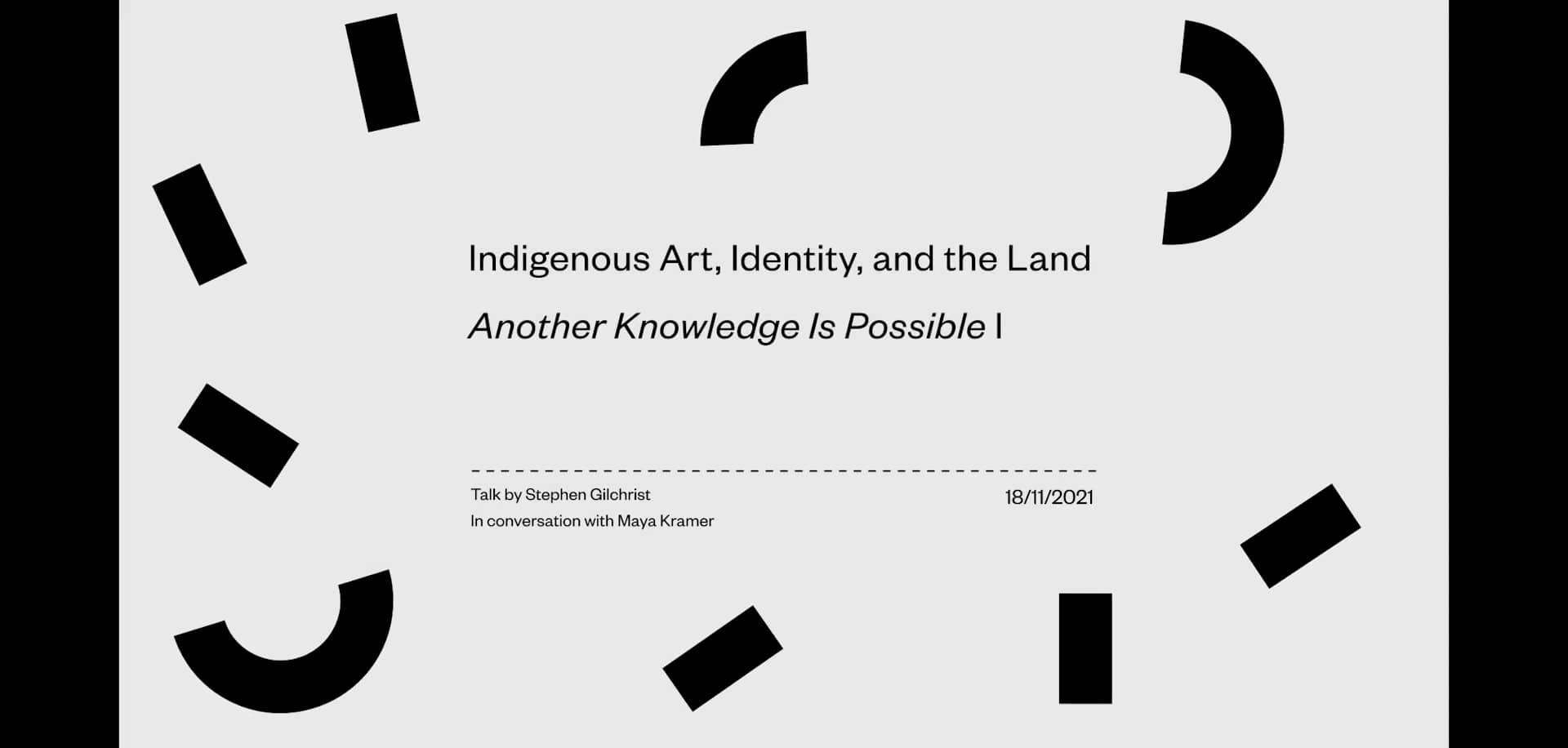 Stephen Gilchrist - Indigenous Art, Identity, and the Land on Vimeo