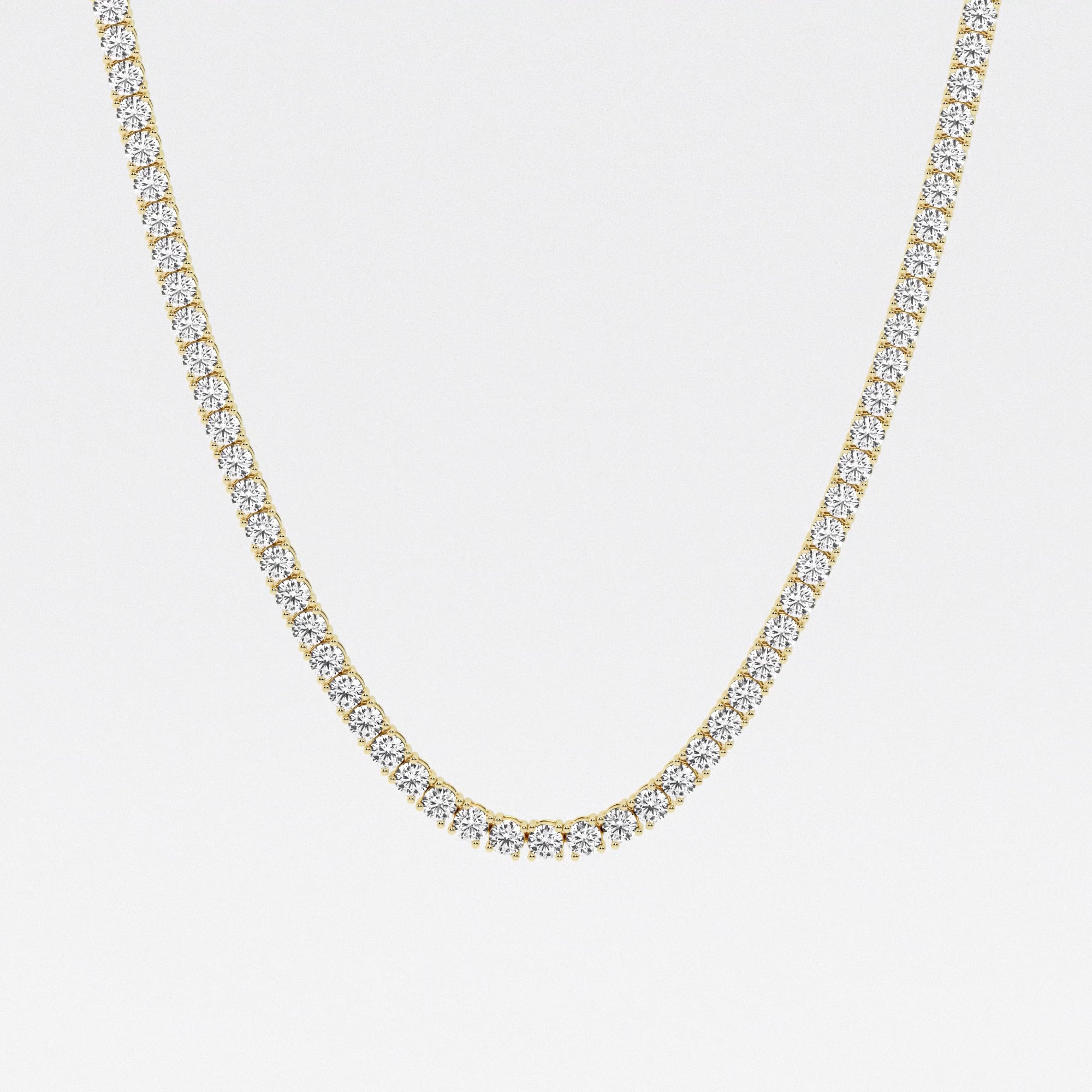 24 1 4 Ctw Round Lab Grown Diamond Tennis Necklace Grownbrilliance