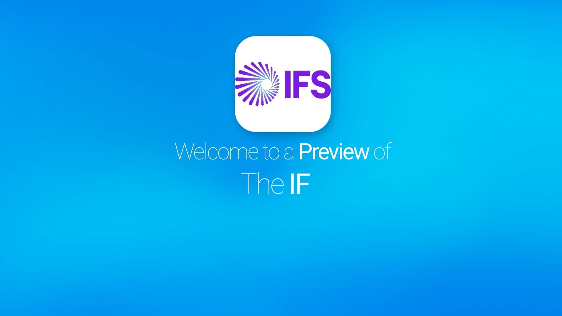 IFS - Mobile App Preview - IFS7022W on Vimeo