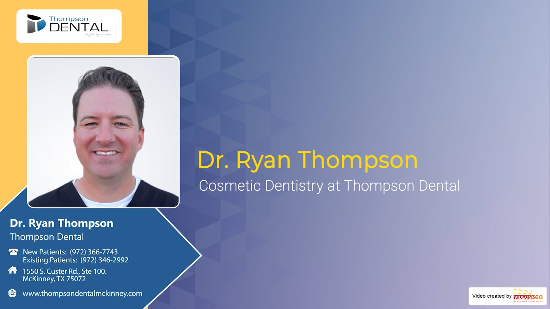 Dr. Ryan Thompson - Cosmetic Dentistry at Thompson Dental on Vimeo