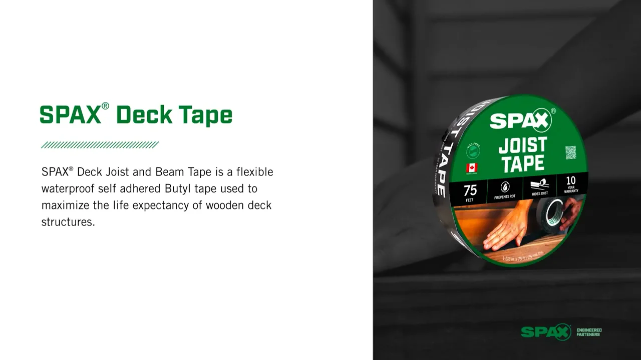 SPAX Deck Joist and Beam Flashing Tape on Vimeo