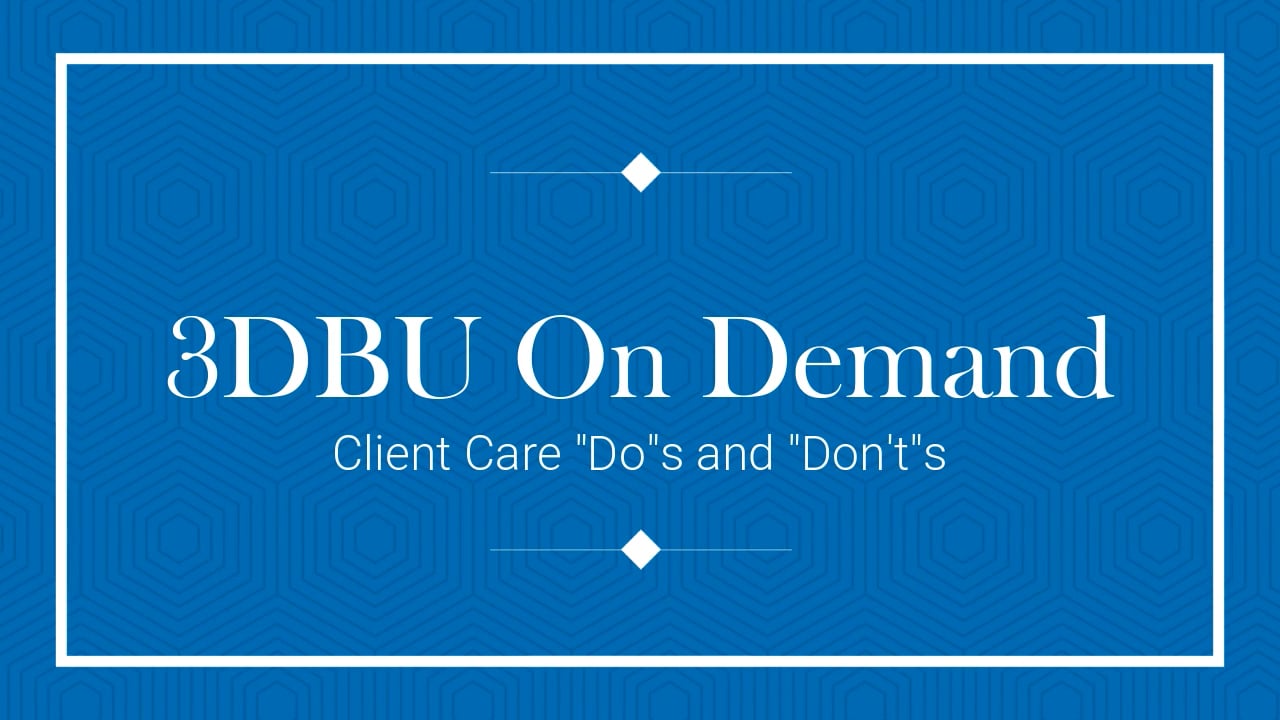 3DBU On Demand - CC Dos and Don'ts.mp4 on Vimeo