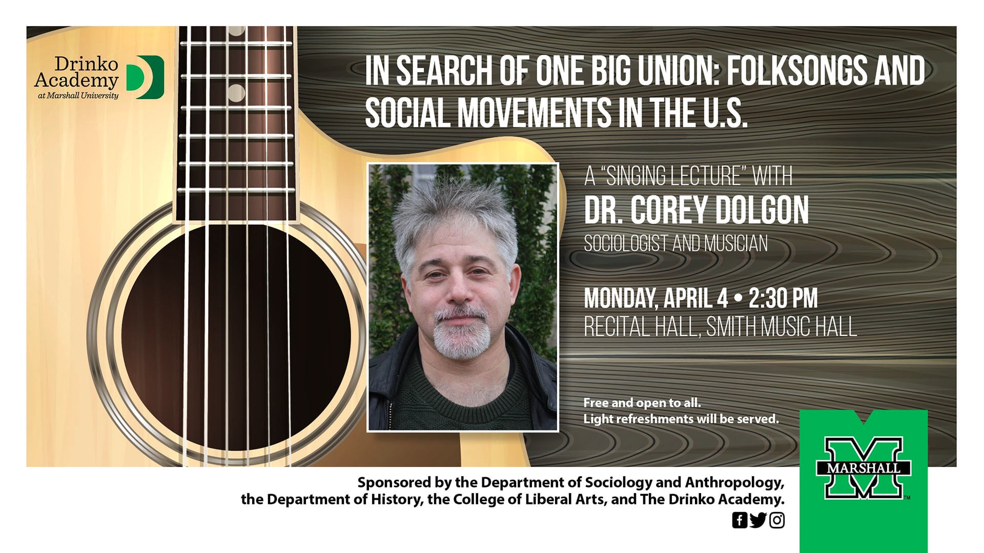 A “Singing Lecture” with Dr. Corey Dolgon, Sociologist and Musician on ...