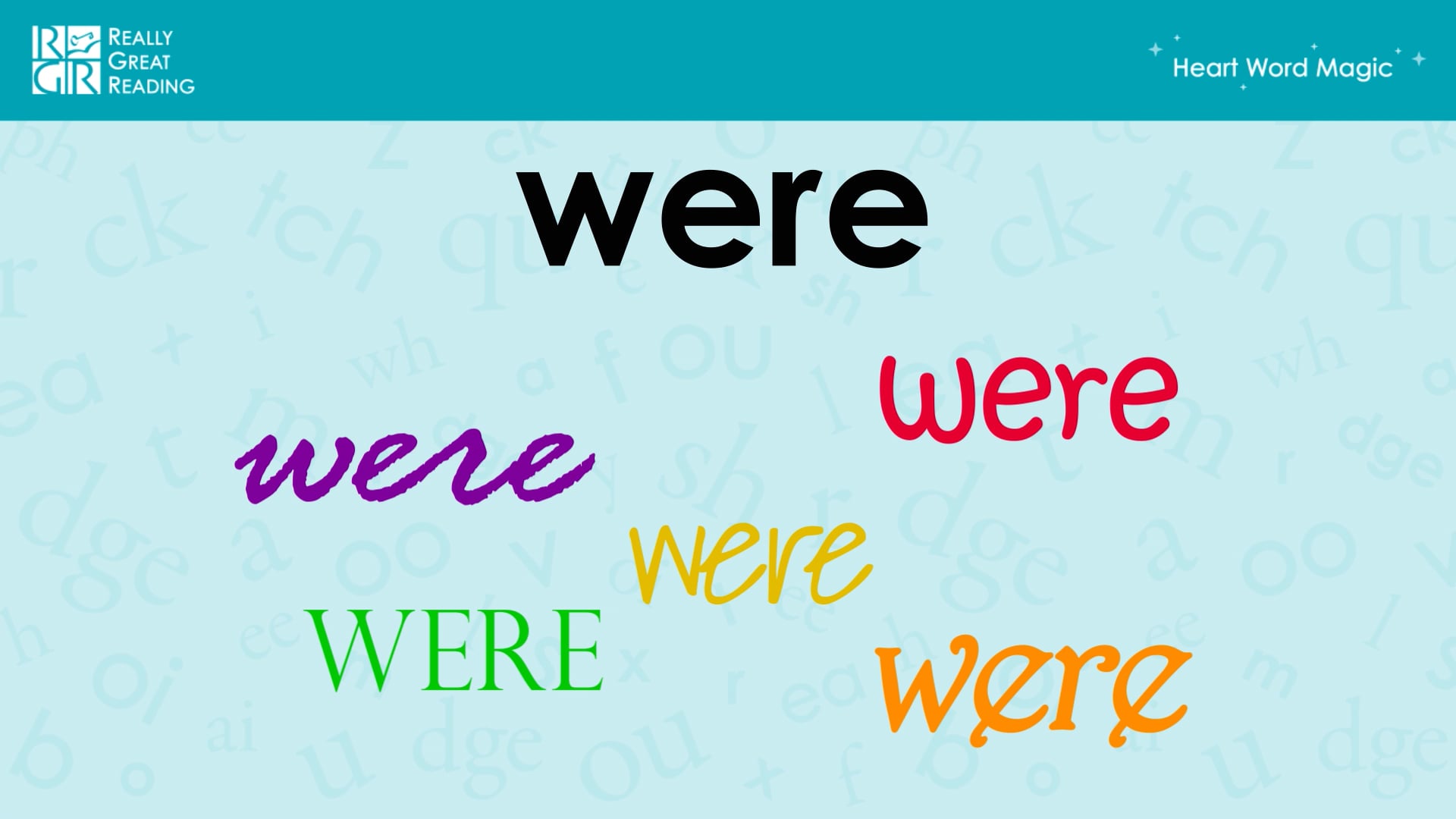 Heart Word Magic - The Word "Were"