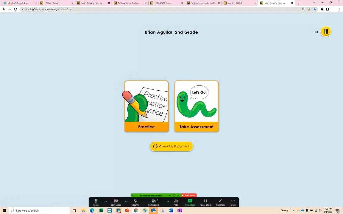 MAP Reading Fluency Practice Test Experience with Narration