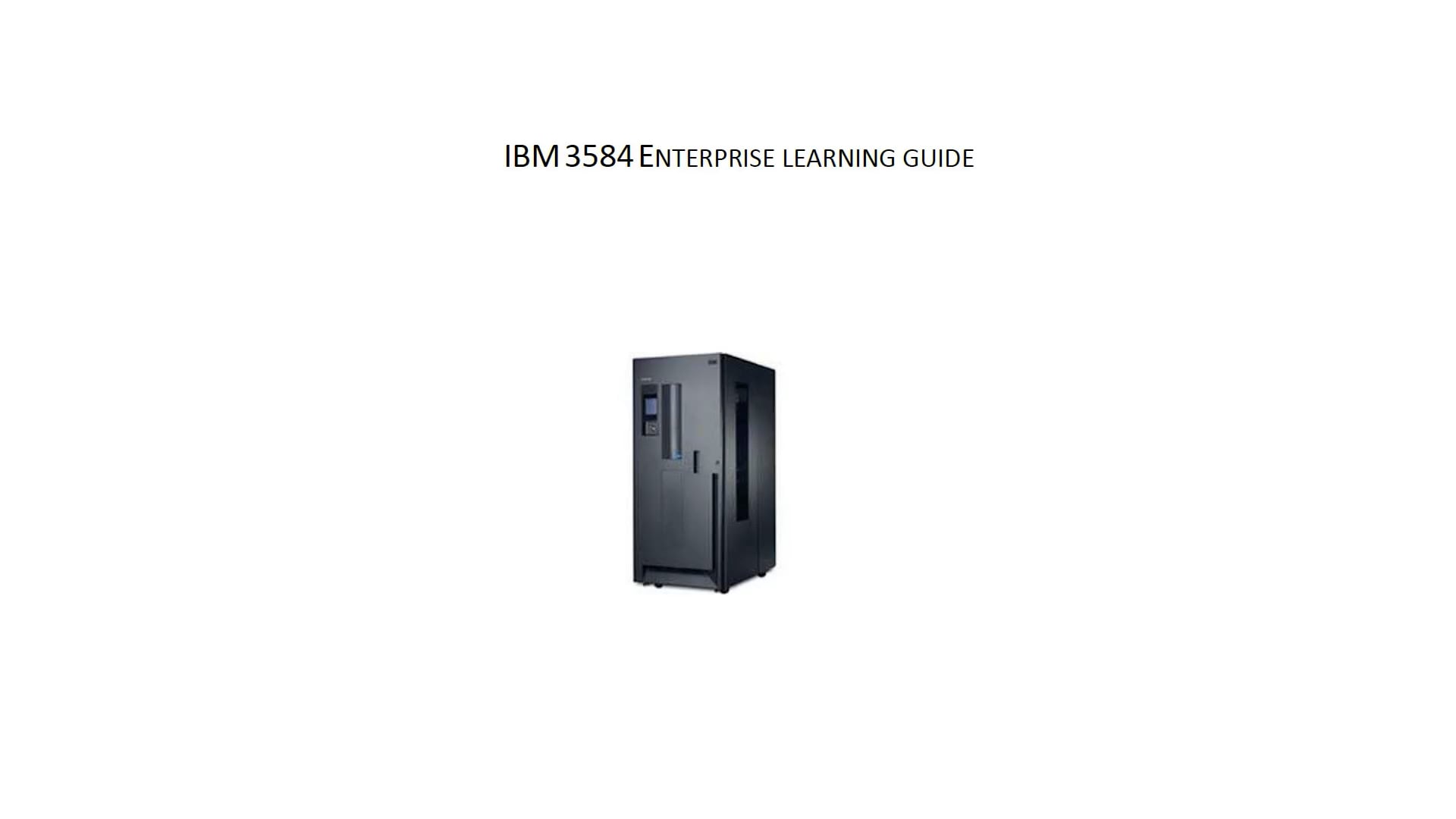 Introduction to Servicing IBM 3584 on Vimeo