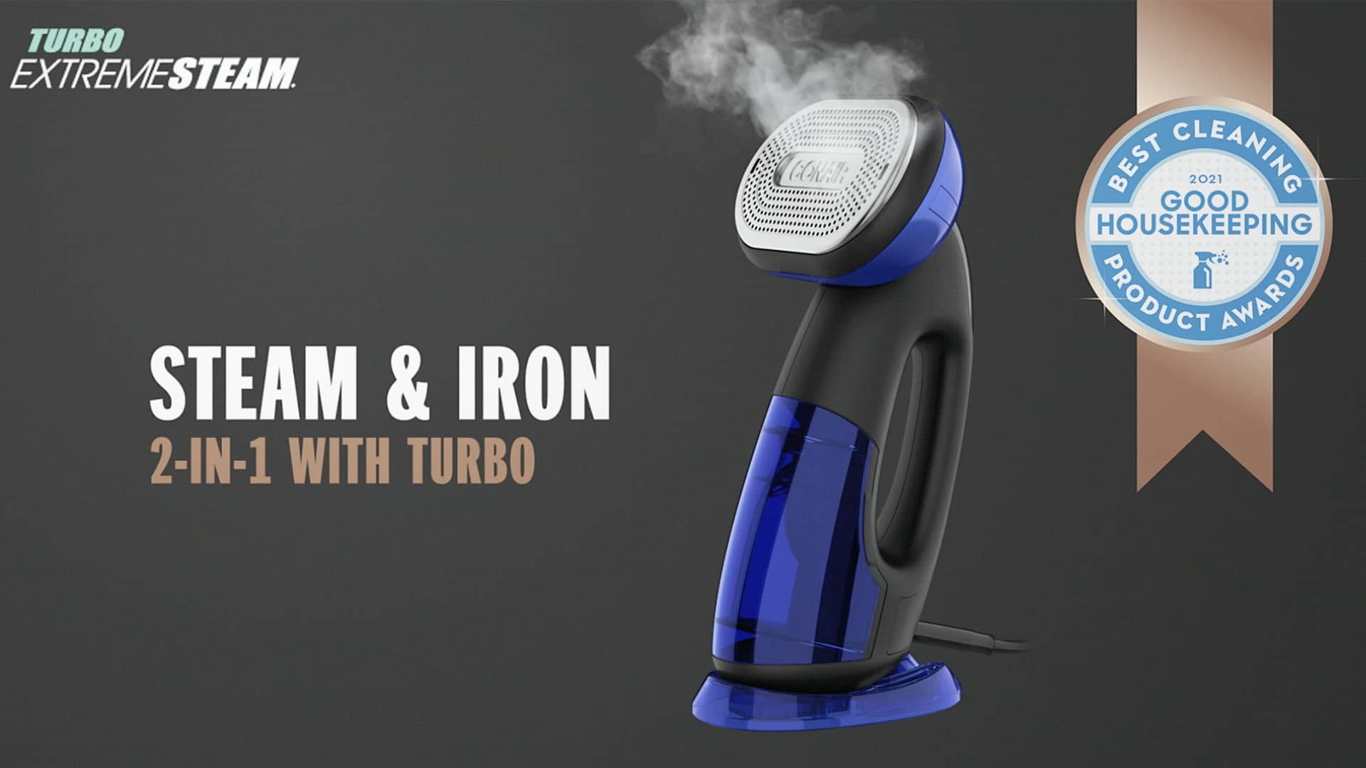 Turbo Extremesteam® Steam and Iron 2-In-1 with Turbosteamer GS108 on Vimeo
