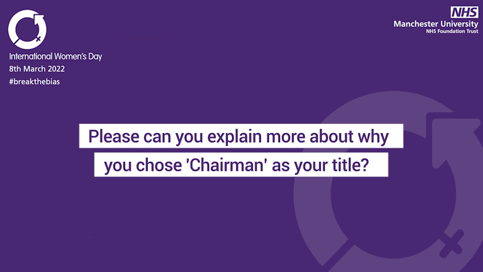 IWD 2022 Kathy Cowell - Part 4 Why I chose to be called Chairman on Vimeo