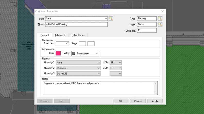 Area Conditions - On Center Software