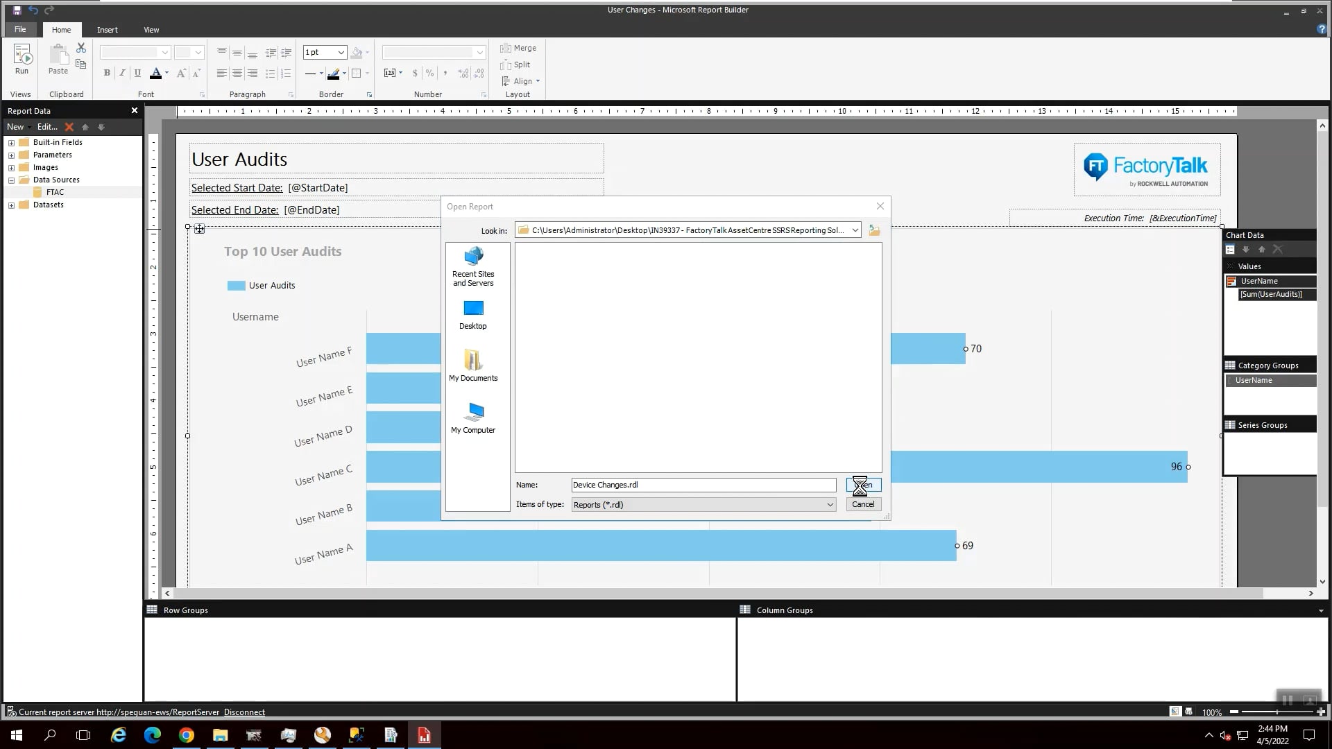 How to setup FT AssetCentre SSRS Reporting Solution