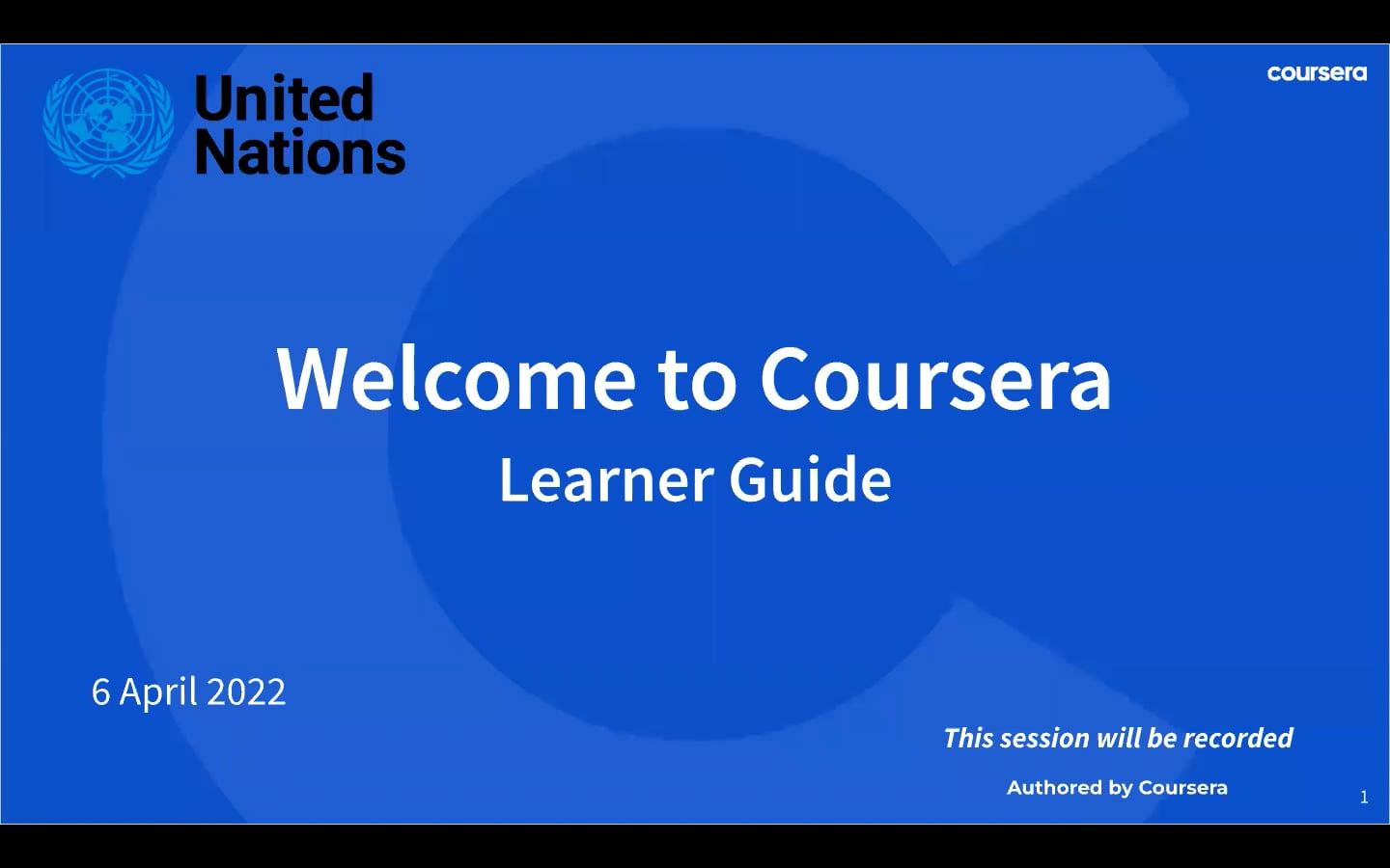Coursera Learner Webinar (6 April 2022) on Vimeo