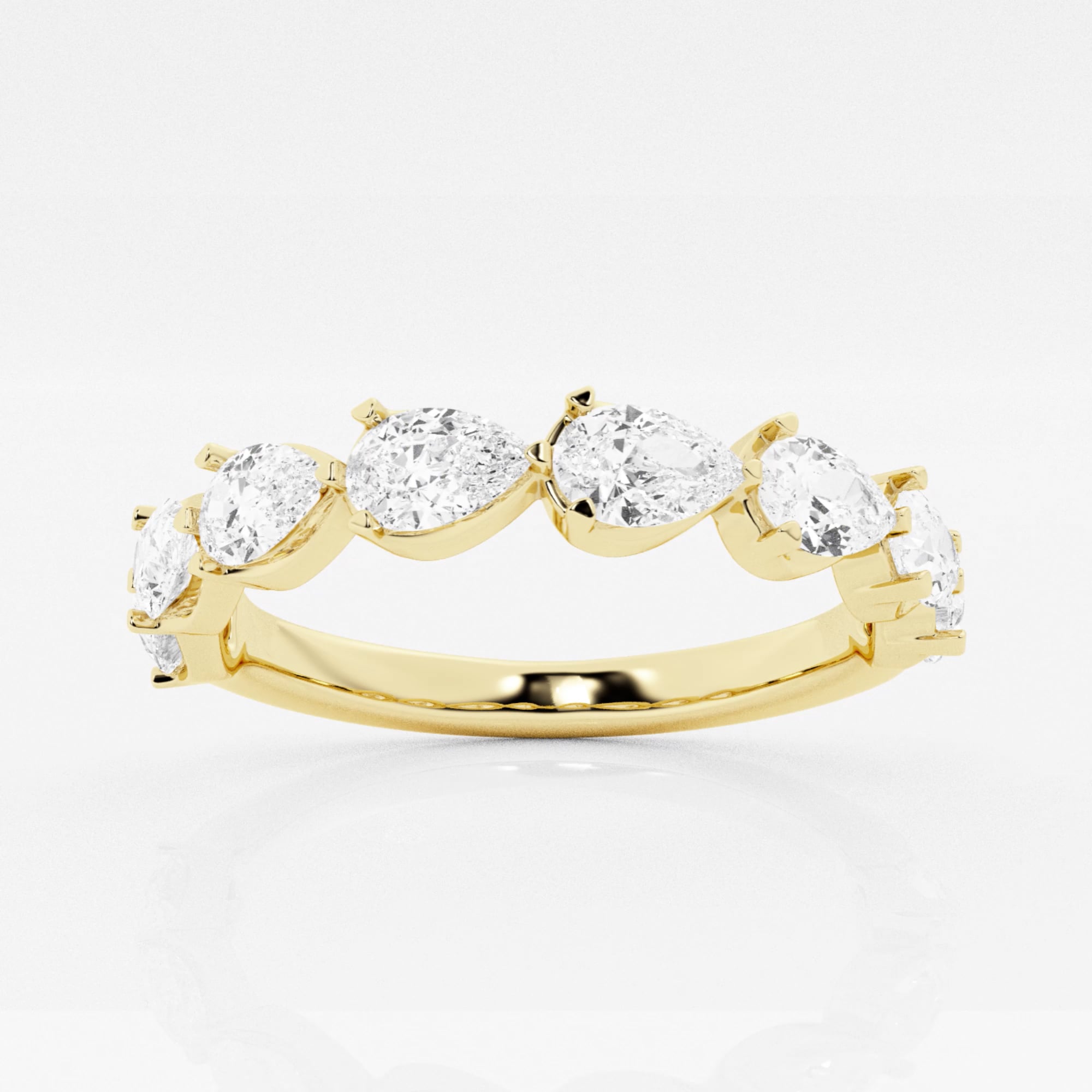 1 1/2 ctw Pear Lab Grown Diamond Floating Anniversary Band ...