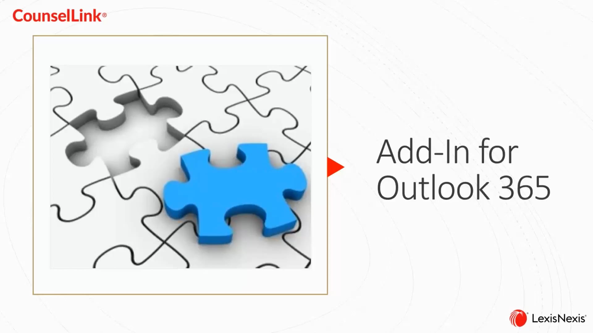 Using CounselLink Add-in for Outlook 365 (CL-CU-G) on Vimeo