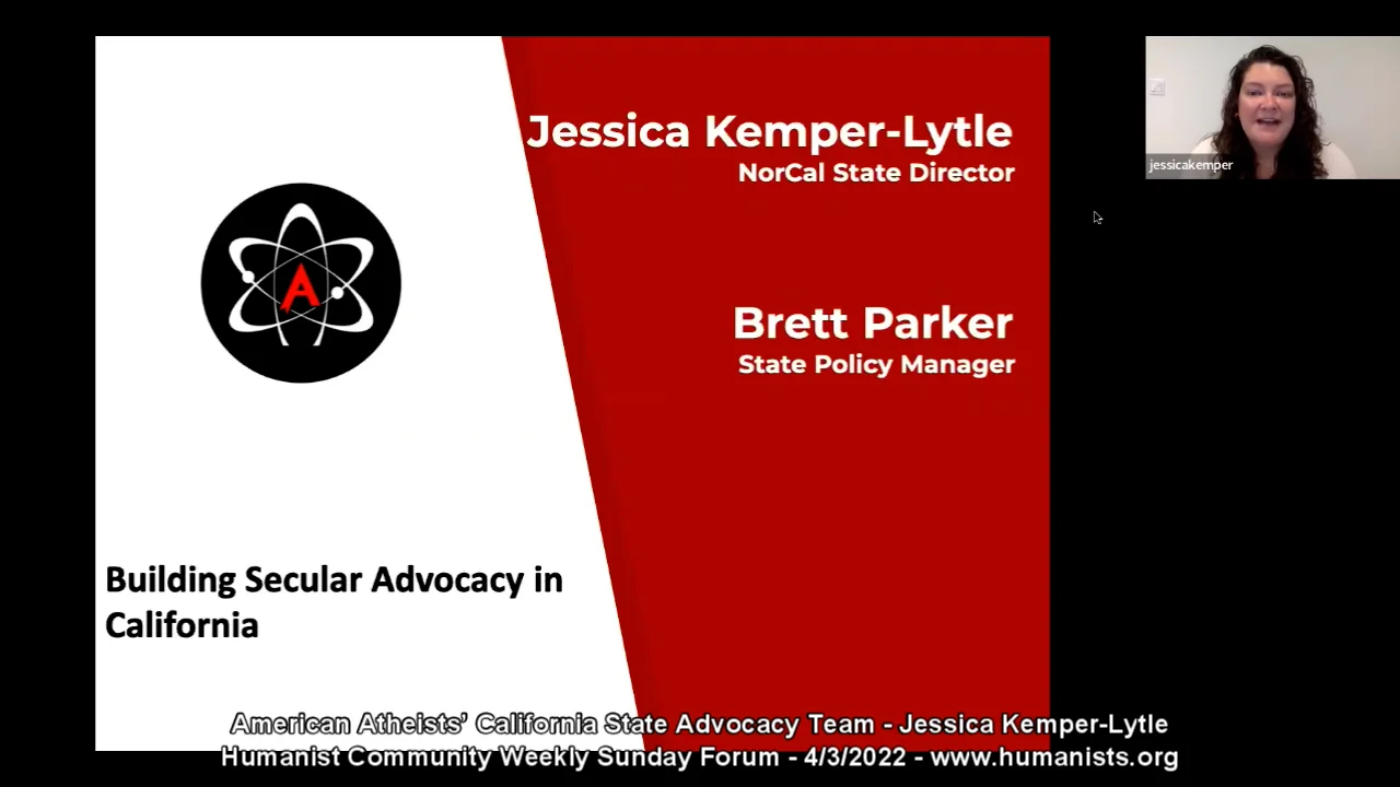 American Atheists’ California State Advocacy Team - Jessica Kemper ...
