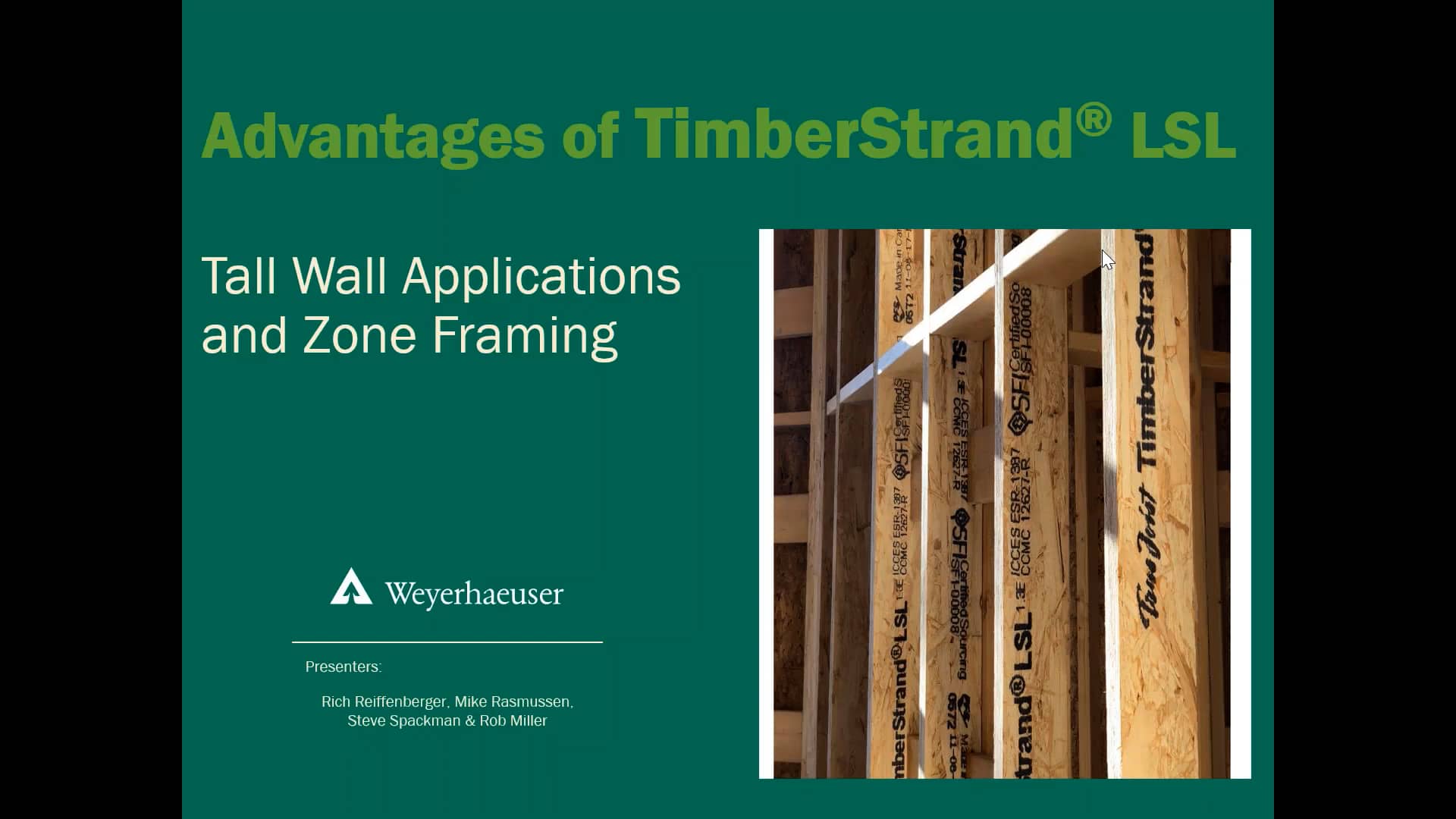 TechTalk: Timberstrand Walls on Vimeo
