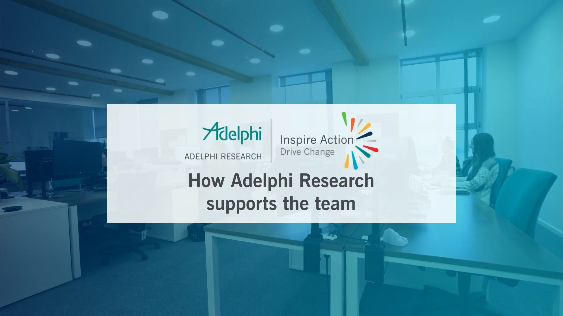 How Adelphi Research supports the team on Vimeo
